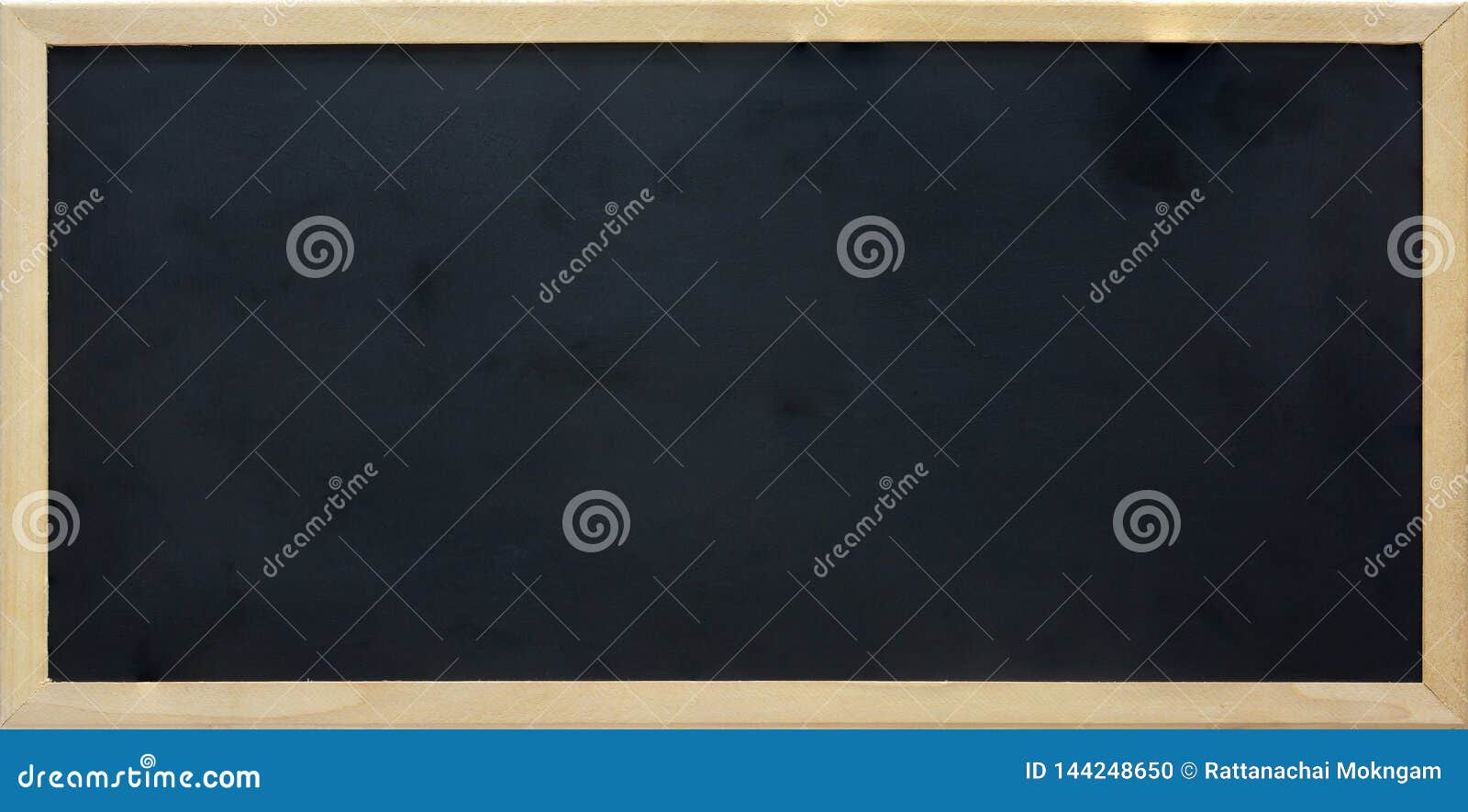 Blank Rectangle Blackboard with Wooden Frame Stock Photo - Image of ...