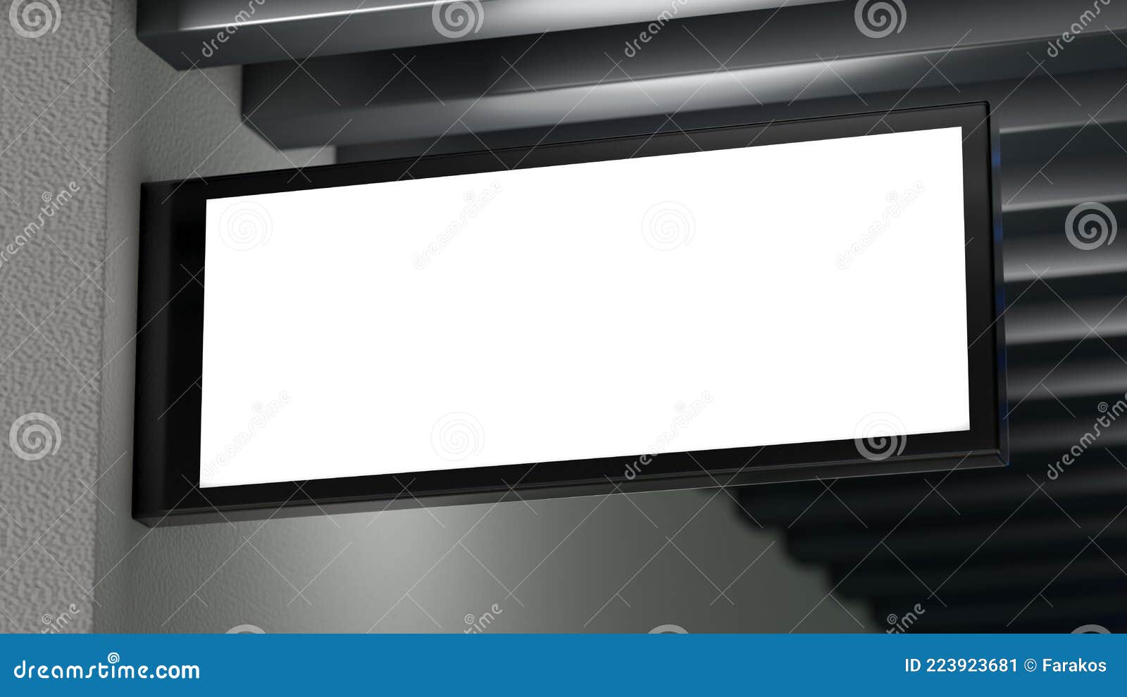 Blank Rectangle Light Box Sign Mockup with Copy Space Stock ...