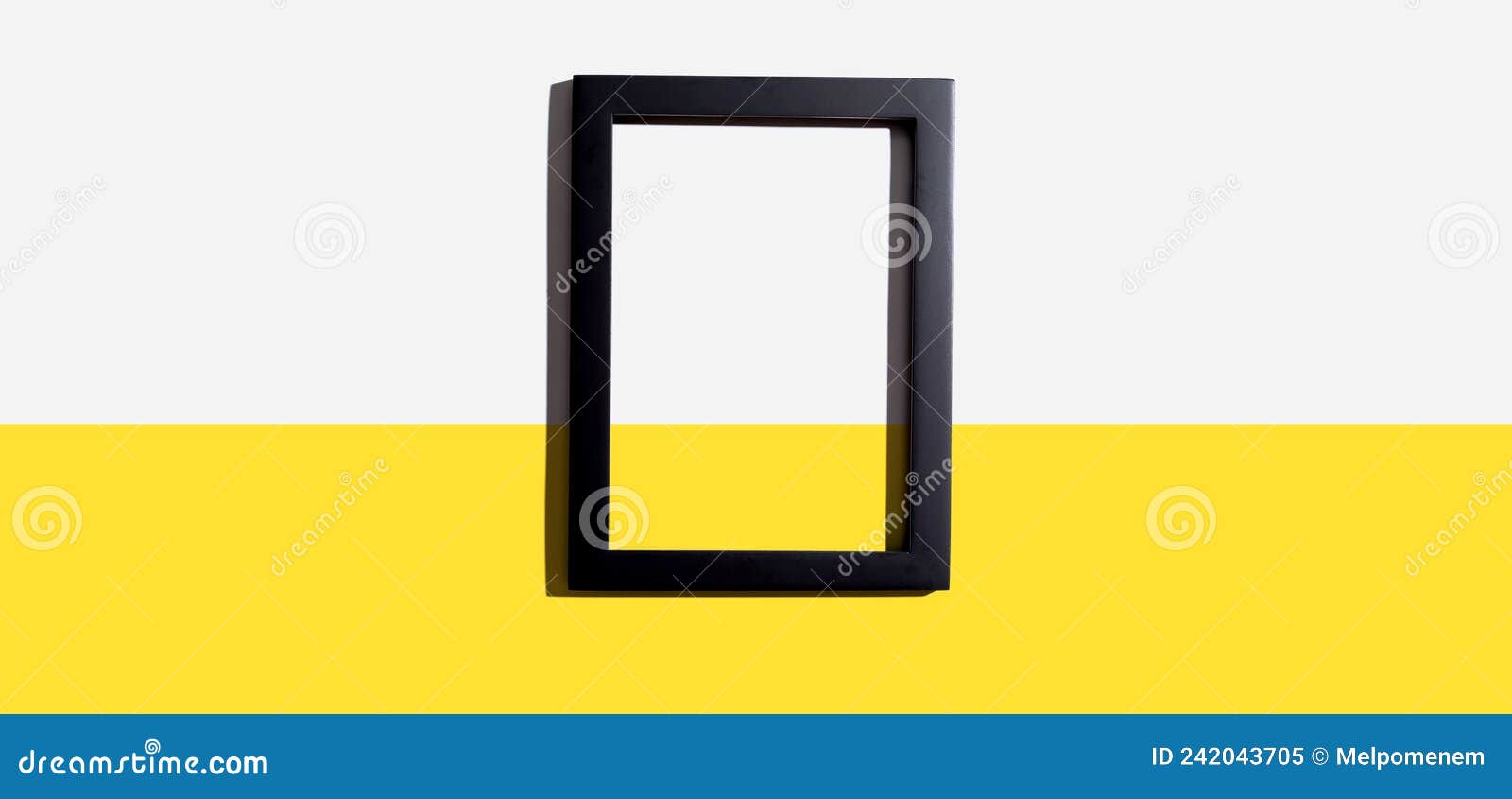 Blank Rectangle Picture Frame Stock Image - Image of design, flatlay ...