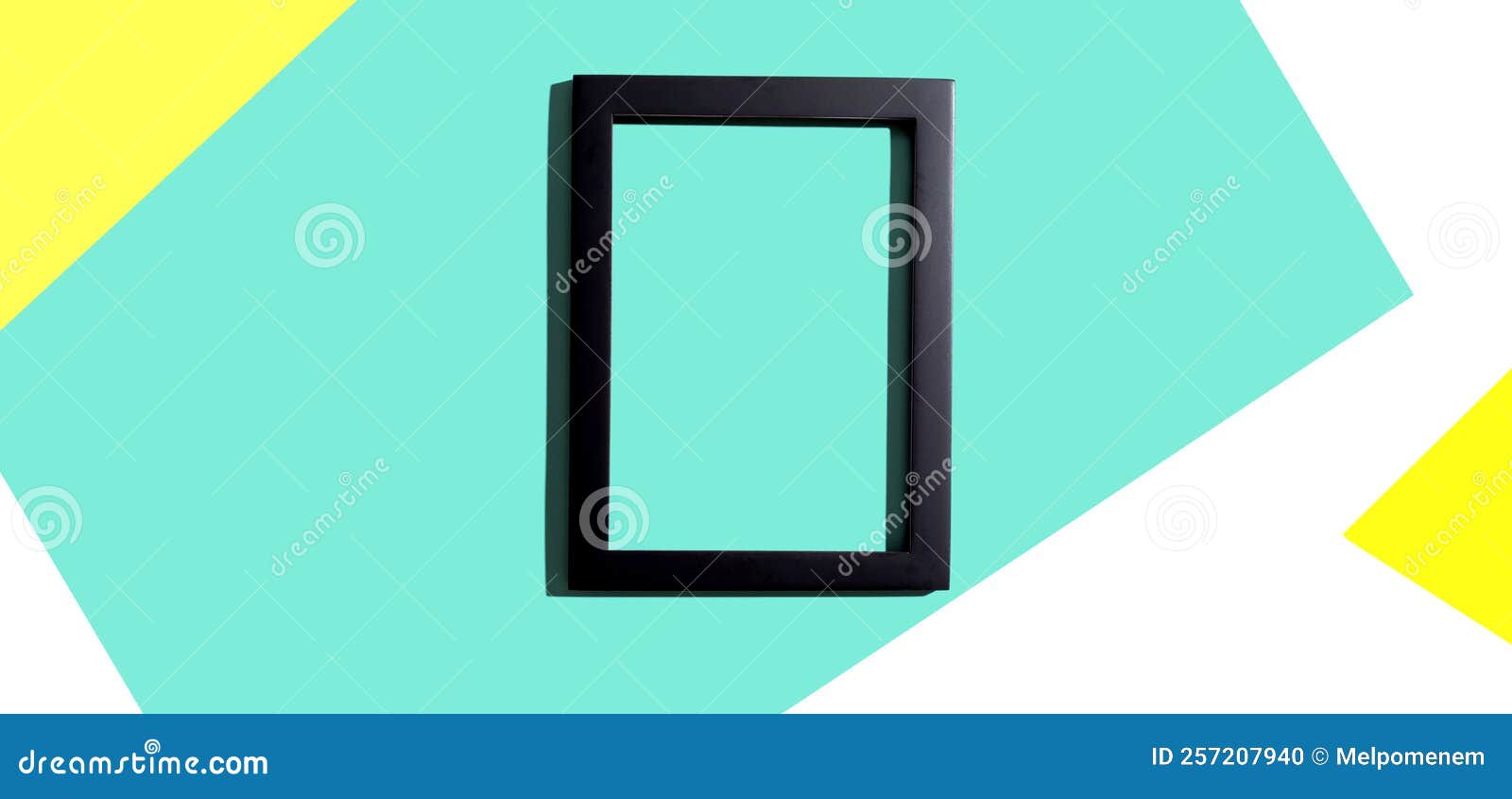 Blank Rectangle Picture Frame Stock Photo - Image of frame, overhead ...