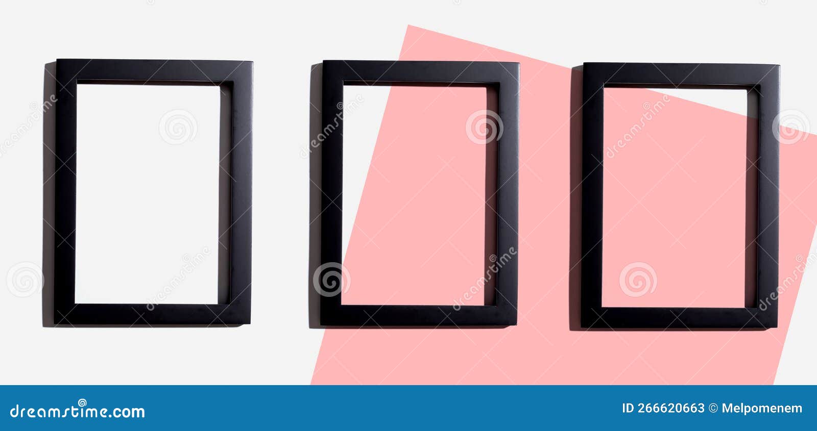 Blank Rectangle Picture Frames Stock Image - Image of modern, blank ...