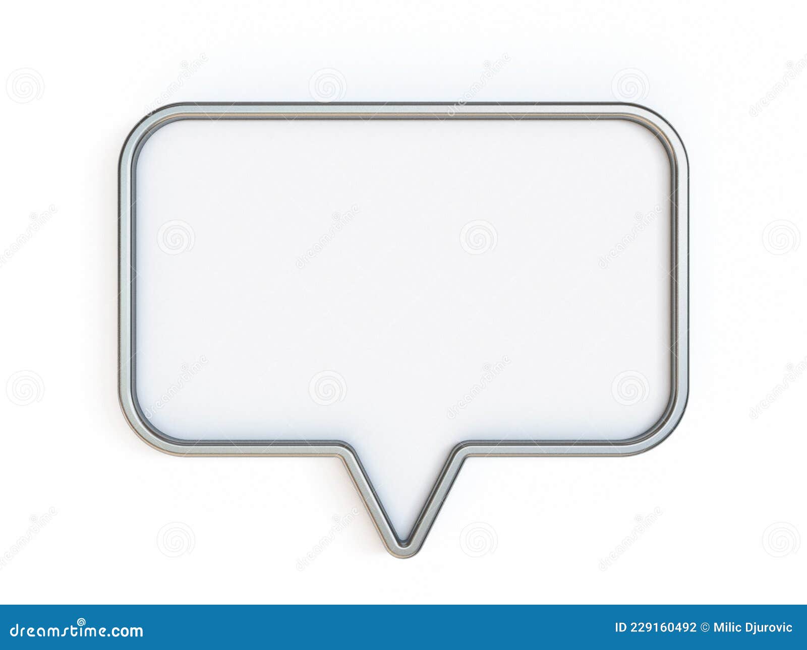 Blank Rectangle Signboard Pin 3D Stock Illustration - Illustration of ...