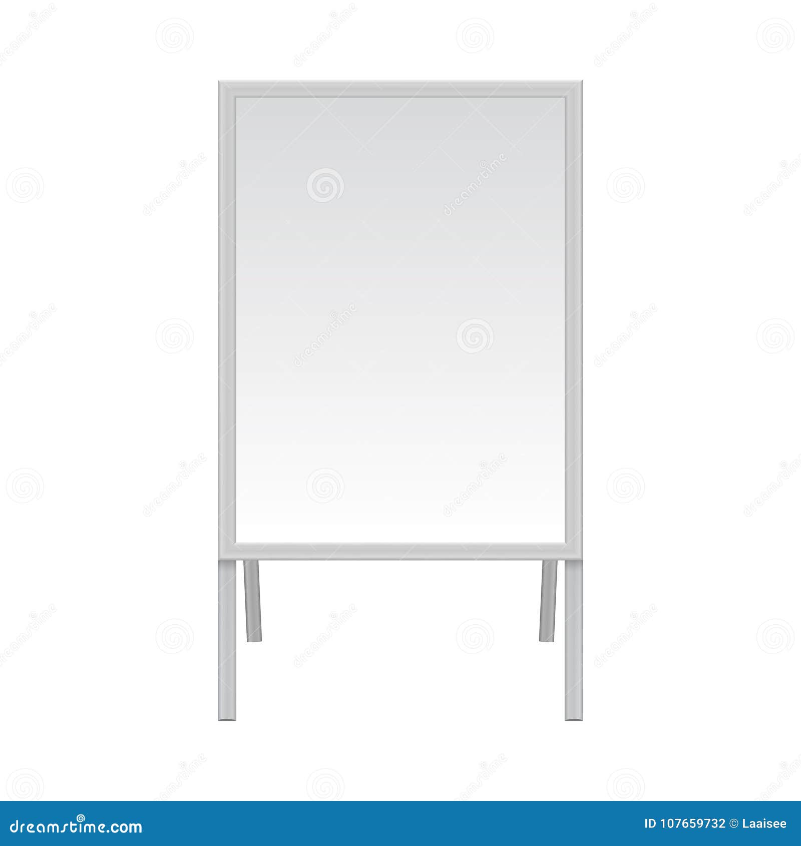 Rectangular Advertising Totem With Base And Display For Mockup Of ...