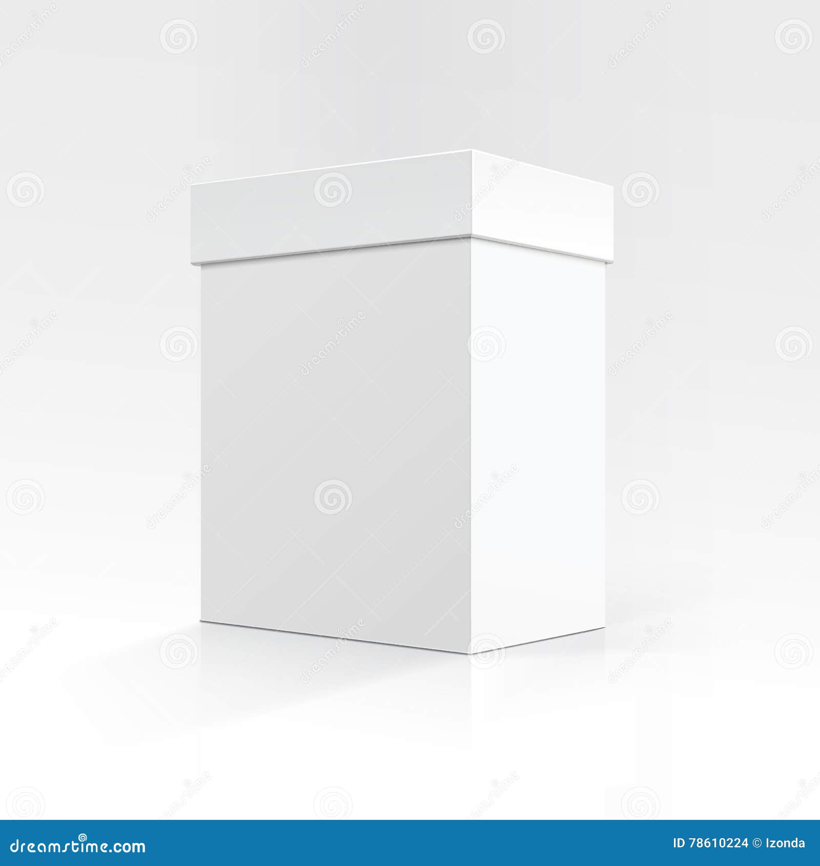 Blank Rectangular Box in Perspective for Package Stock Vector ...