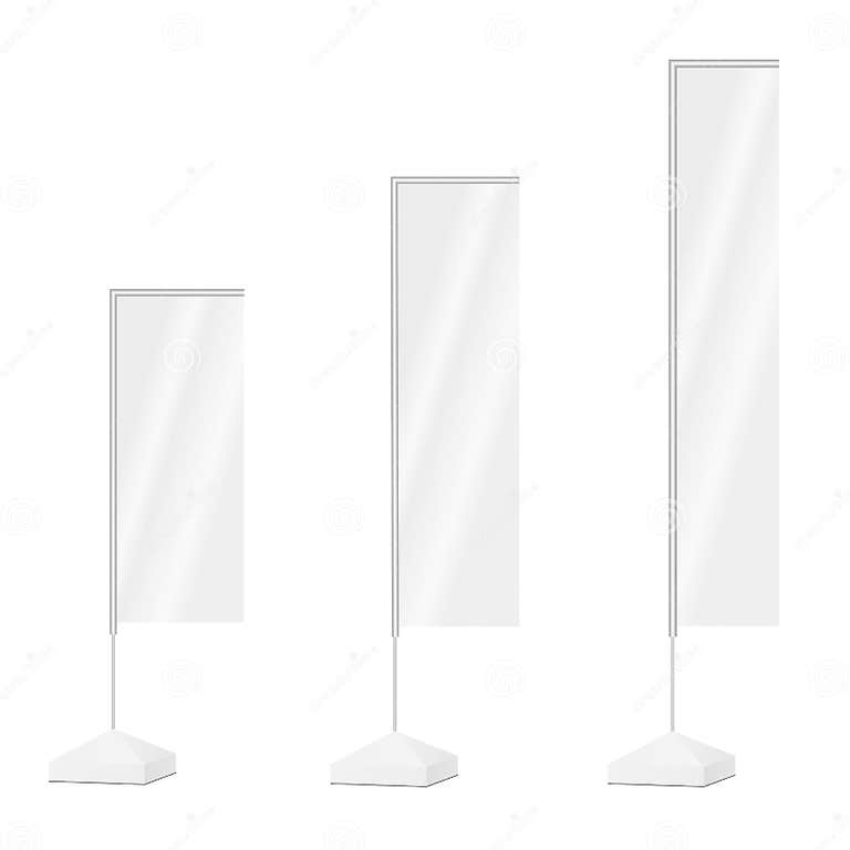 Blank rectangular flags stock vector. Illustration of sale - 109843358