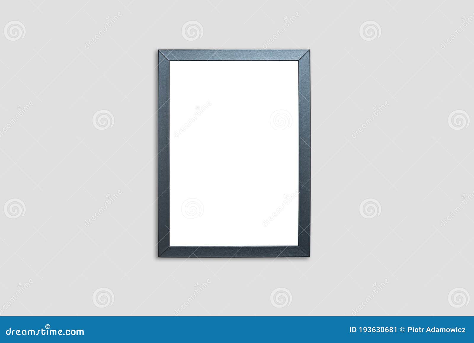Blank Rectangular Mockup Photo Frame on the Wall Stock Image - Image of ...