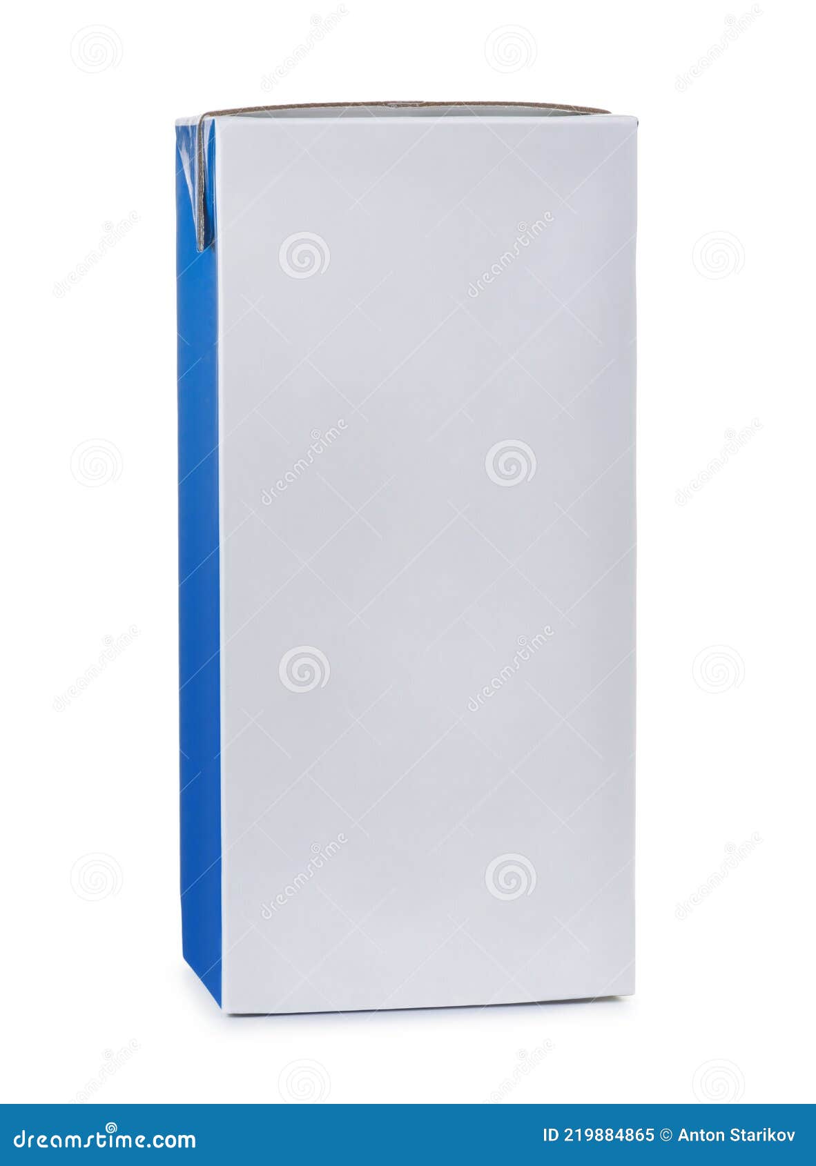 Blank Rectangular Packaging Carton Drink Box Stock Image - Image of ...