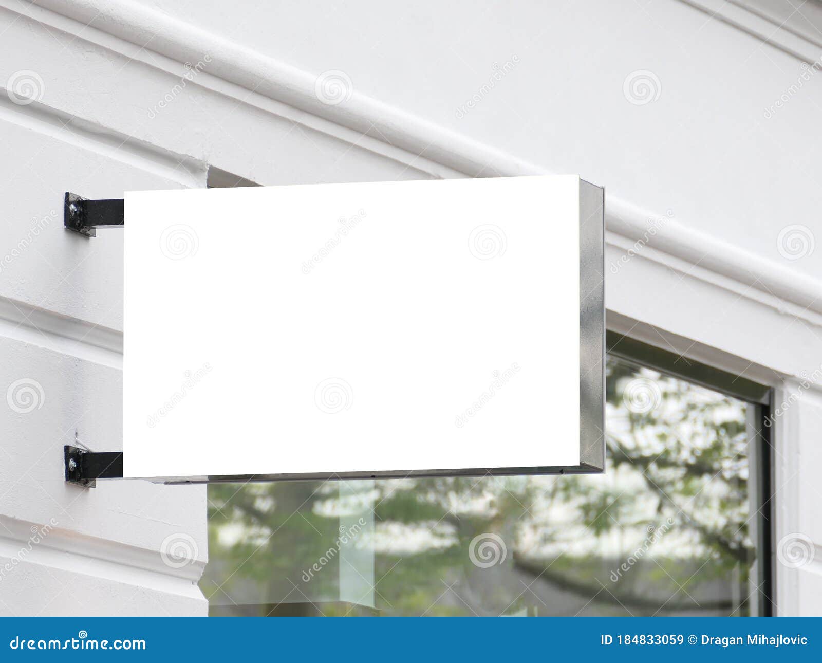 Blank Rectangular White Traffic Sign Royalty-Free Stock Image ...