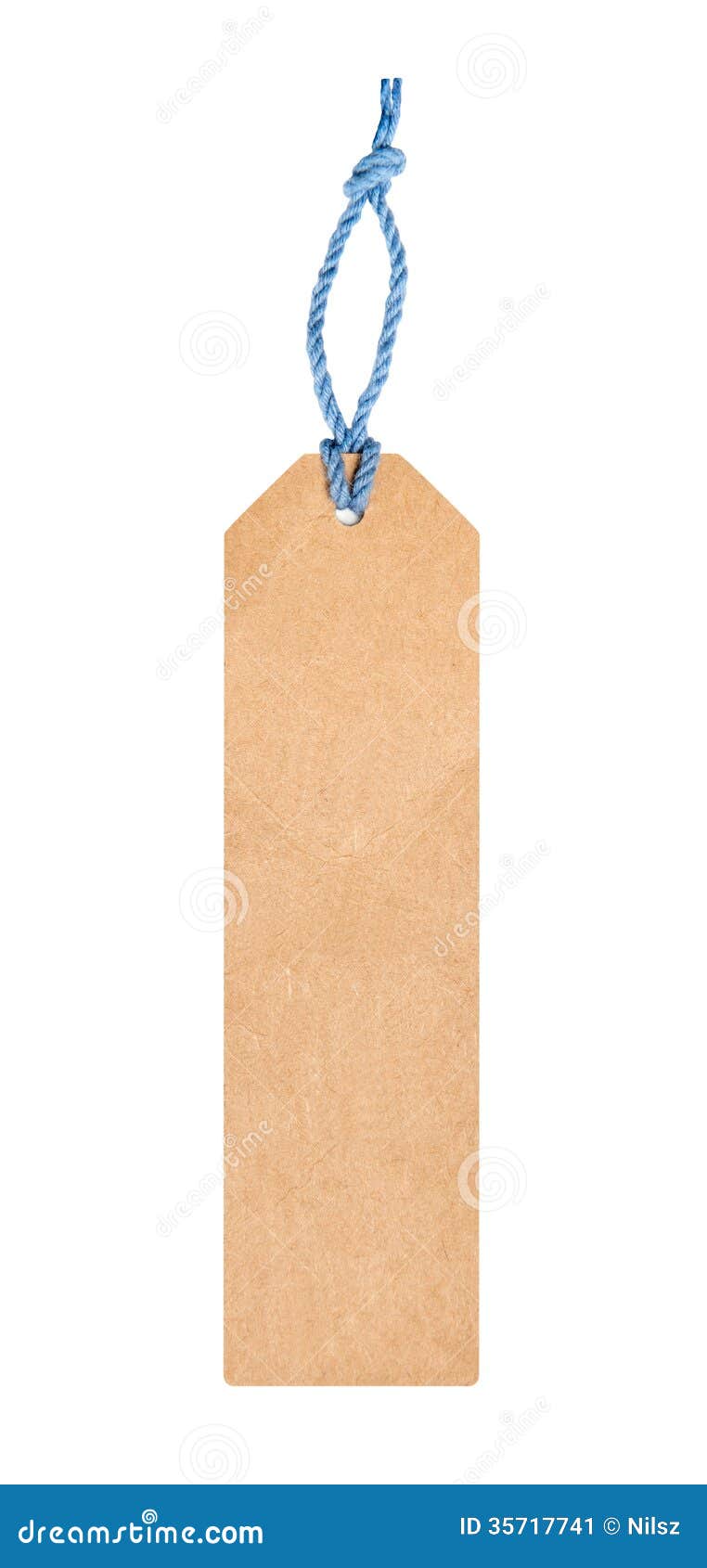 Blank recycled paper tag stock image. Image of hang, label - 35717741