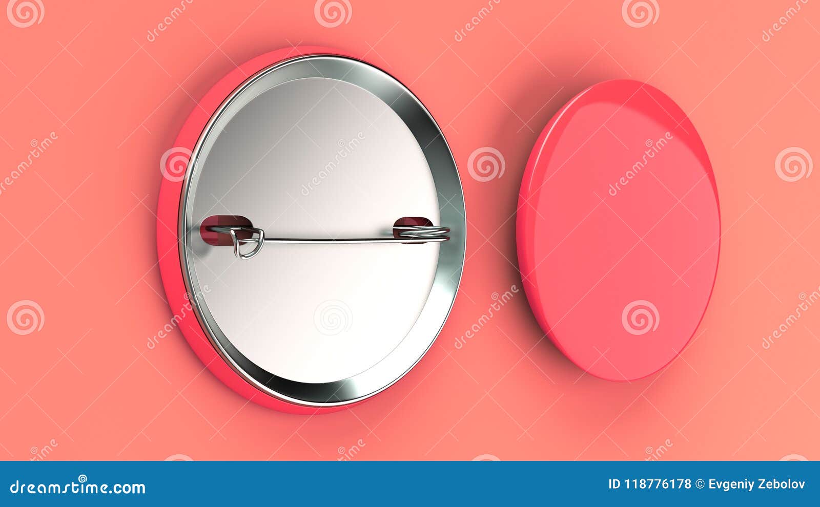 Blank Red Badge on Red Background Stock Illustration - Illustration of ...