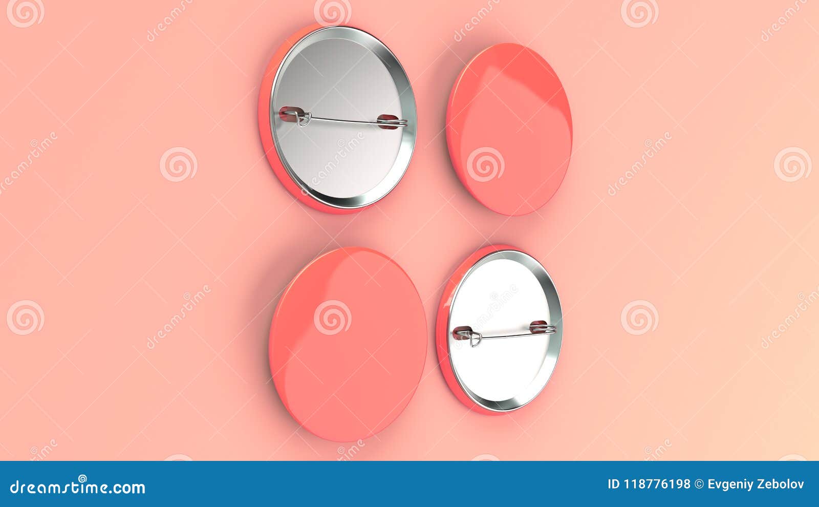 Blank Red Badge on Red Background Stock Illustration - Illustration of ...