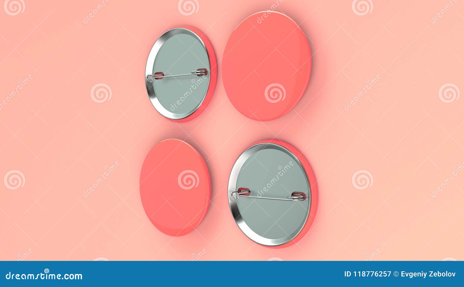Blank Red Badge on Red Background Stock Illustration - Illustration of ...