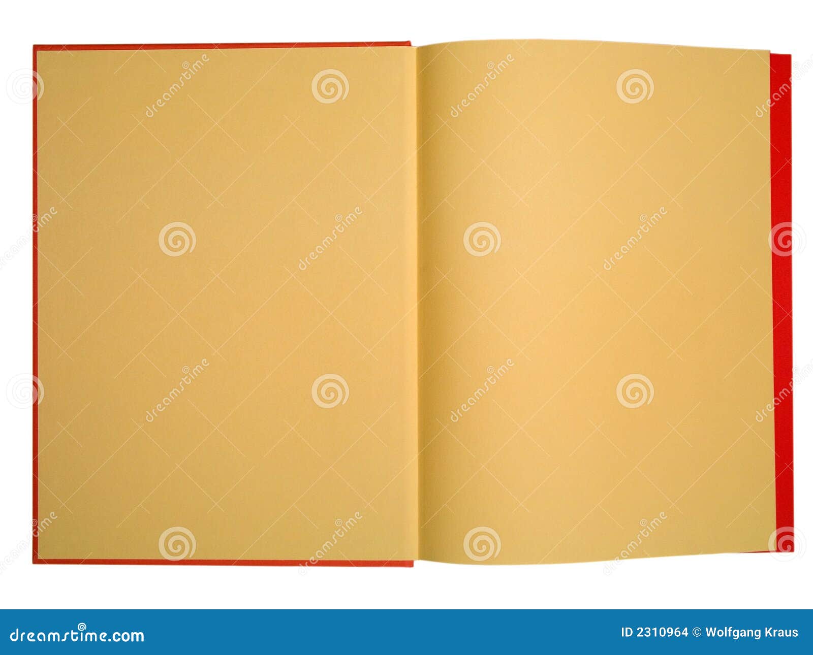 Blank Red Book with Orange Pag Stock Photo - Image of message, close ...