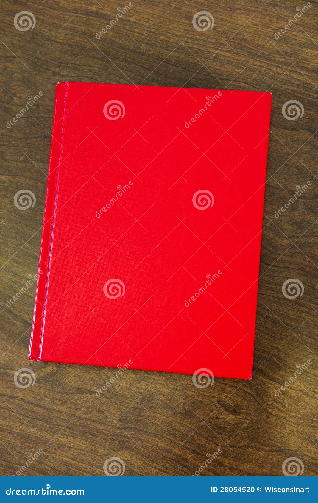 Blank Red Book for YOUR TEXT HERE or Copy Space Stock Photo - Image of ...