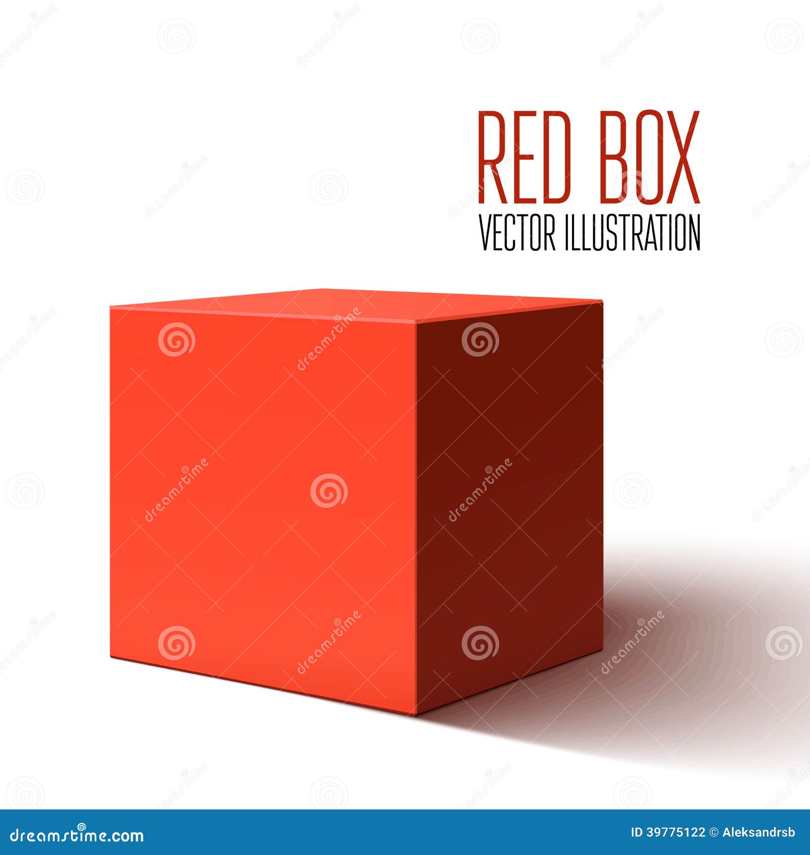 Blank Red Box Isolated on White Background Stock Vector - Illustration ...