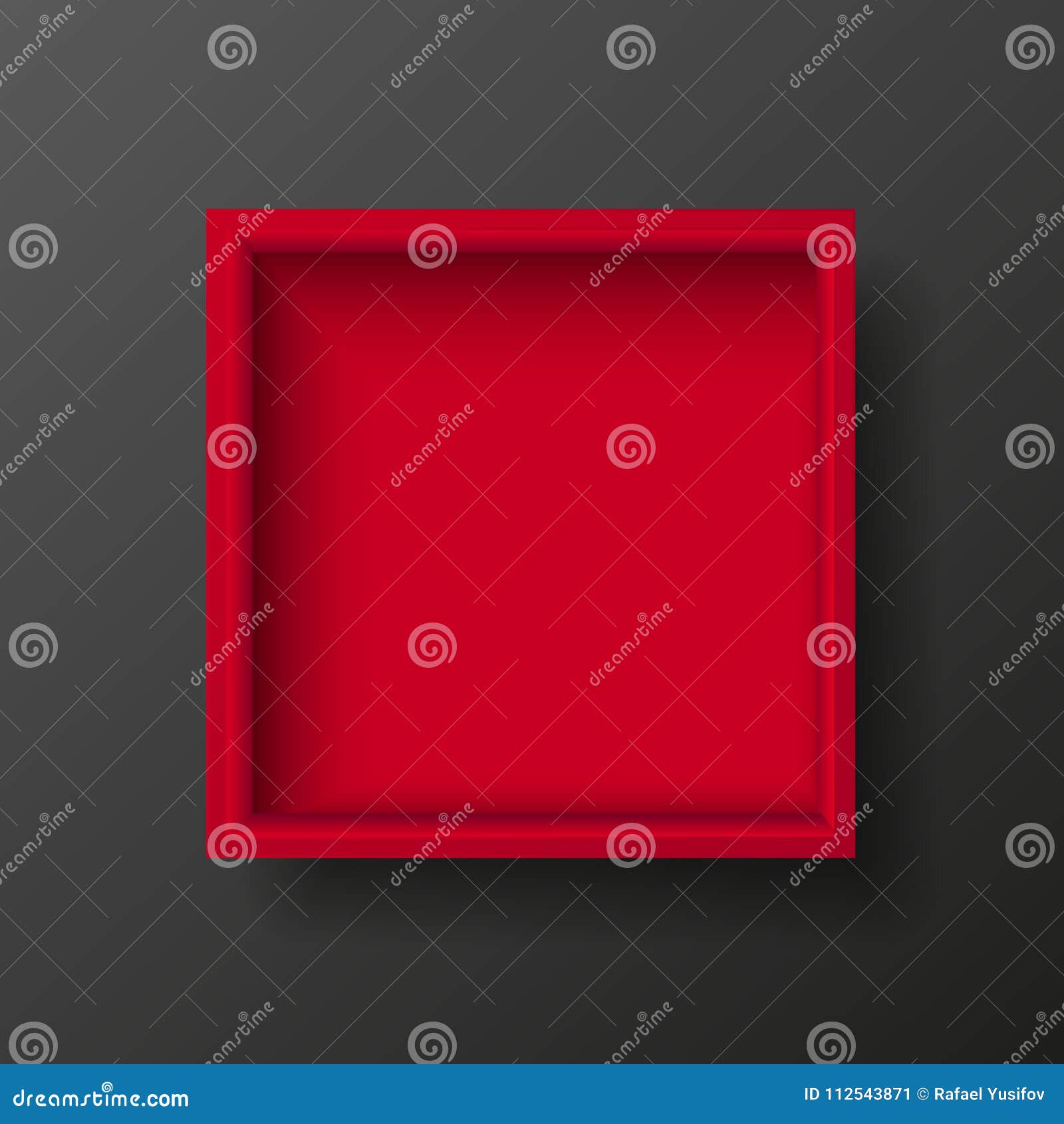 Blank of Red Box Top View. Vector Stock Vector - Illustration of pack ...