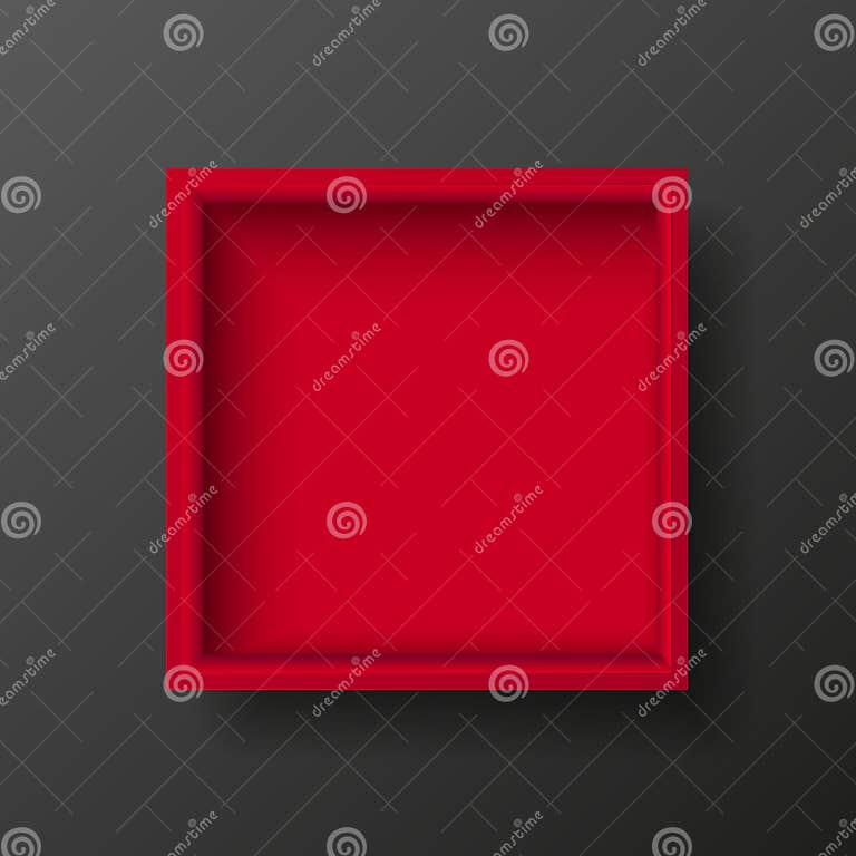 Blank of Red Box Top View. Vector Stock Vector - Illustration of pack ...