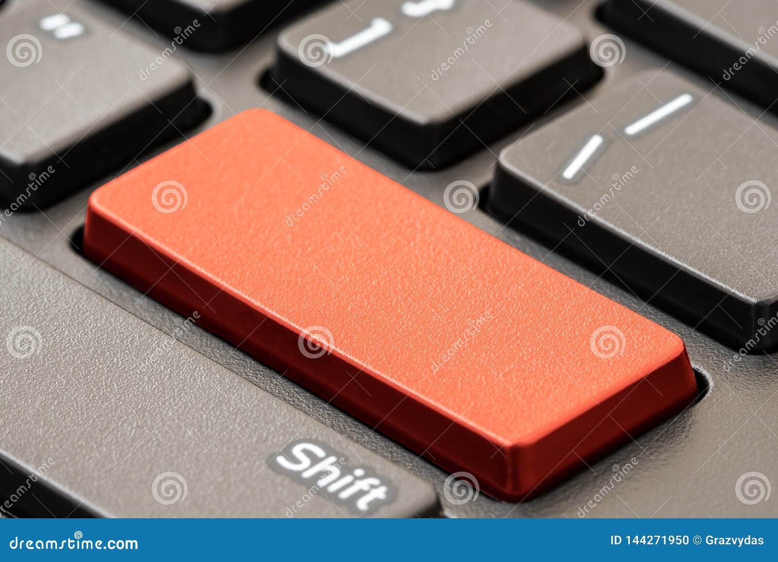 Blank Red Button on the Keyboard Stock Photo - Image of notebook ...