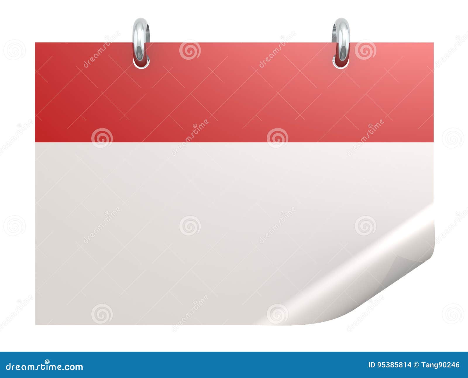 Blank Red Calendar Isolatedon White Stock Illustration - Illustration ...