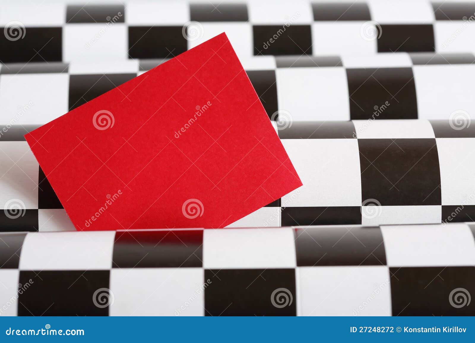 Blank Red Card stock photo. Image of checked, competition - 27248272