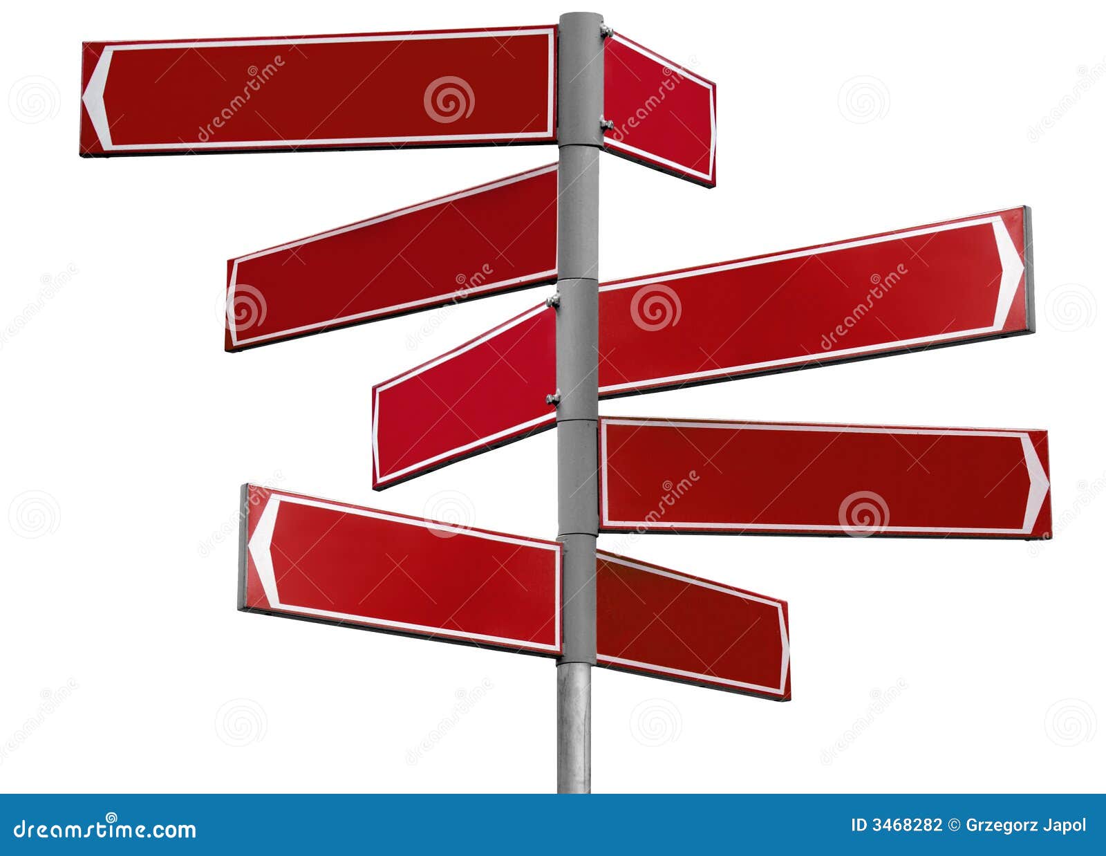 Blank red direction sign stock photo. Image of identity - 3468282