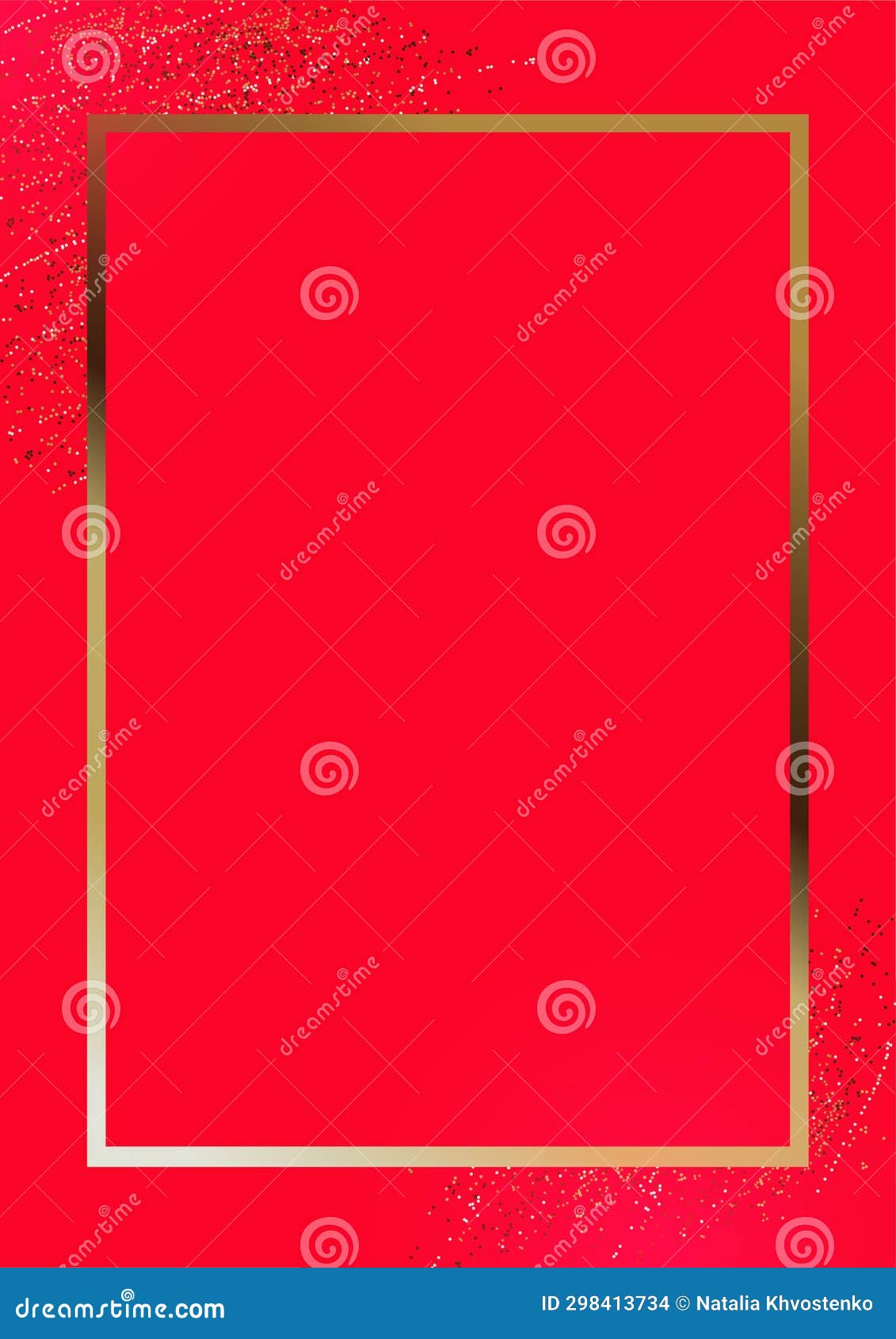 Blank Red Frame with Golden Gradient and Dust Stock Vector ...
