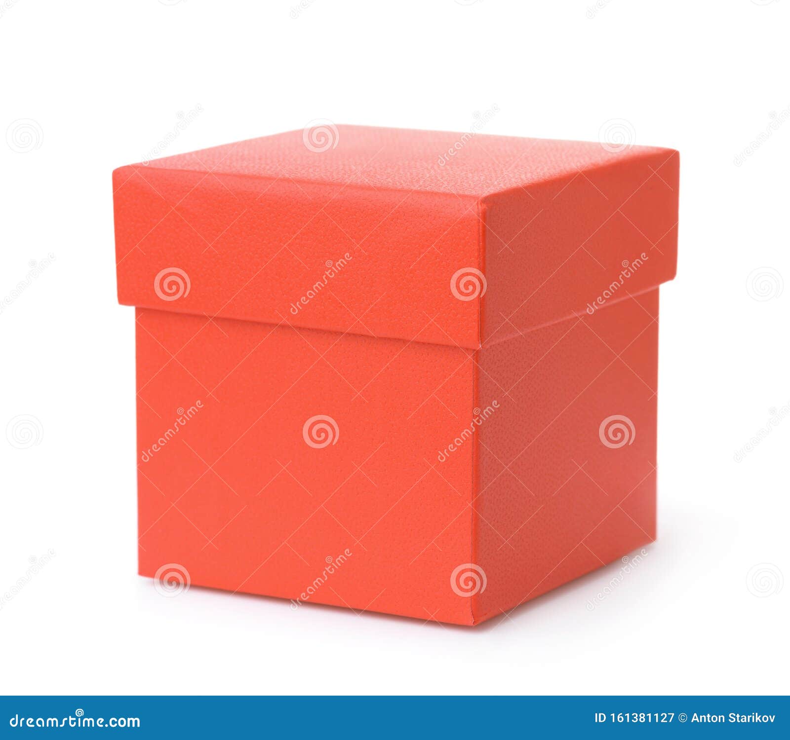 Blank red gift box stock image. Image of packaging, retail - 161381127