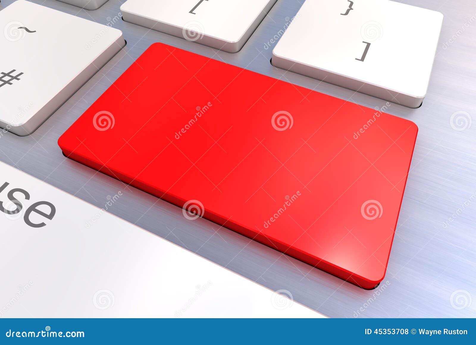 Blank Red keyboard button stock illustration. Illustration of ...