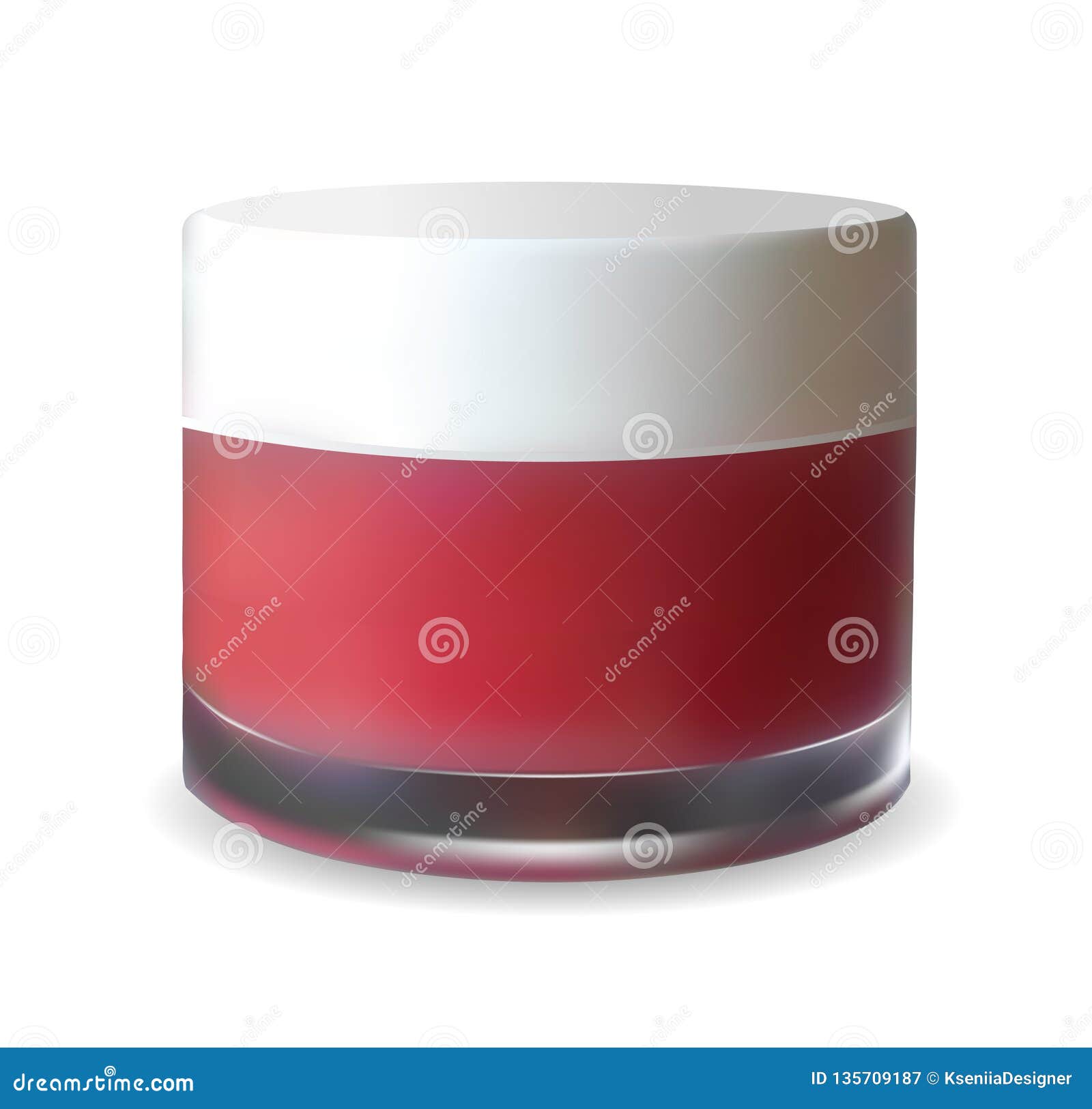 Blank Red Plastic Packaging for Rouge, Lotion, Lipstick and Cream Stock ...