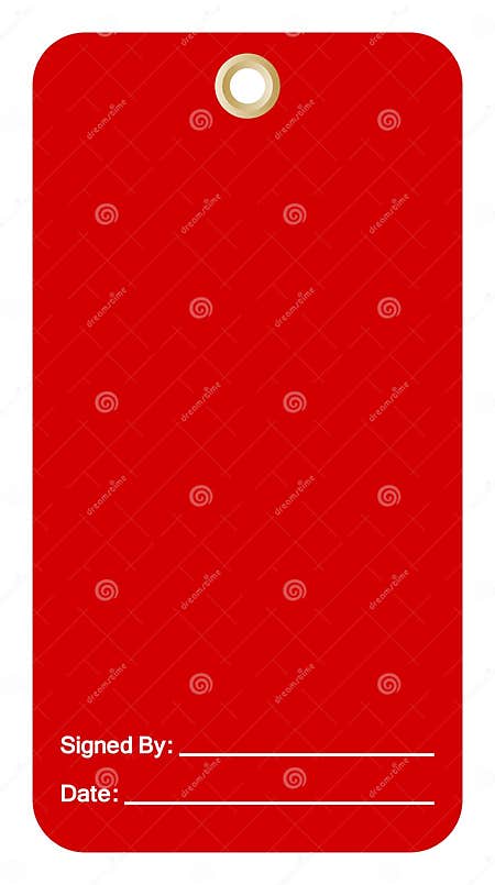 Blank of Red Tag Symbol Sign,Vector Illustration, Isolate on White ...