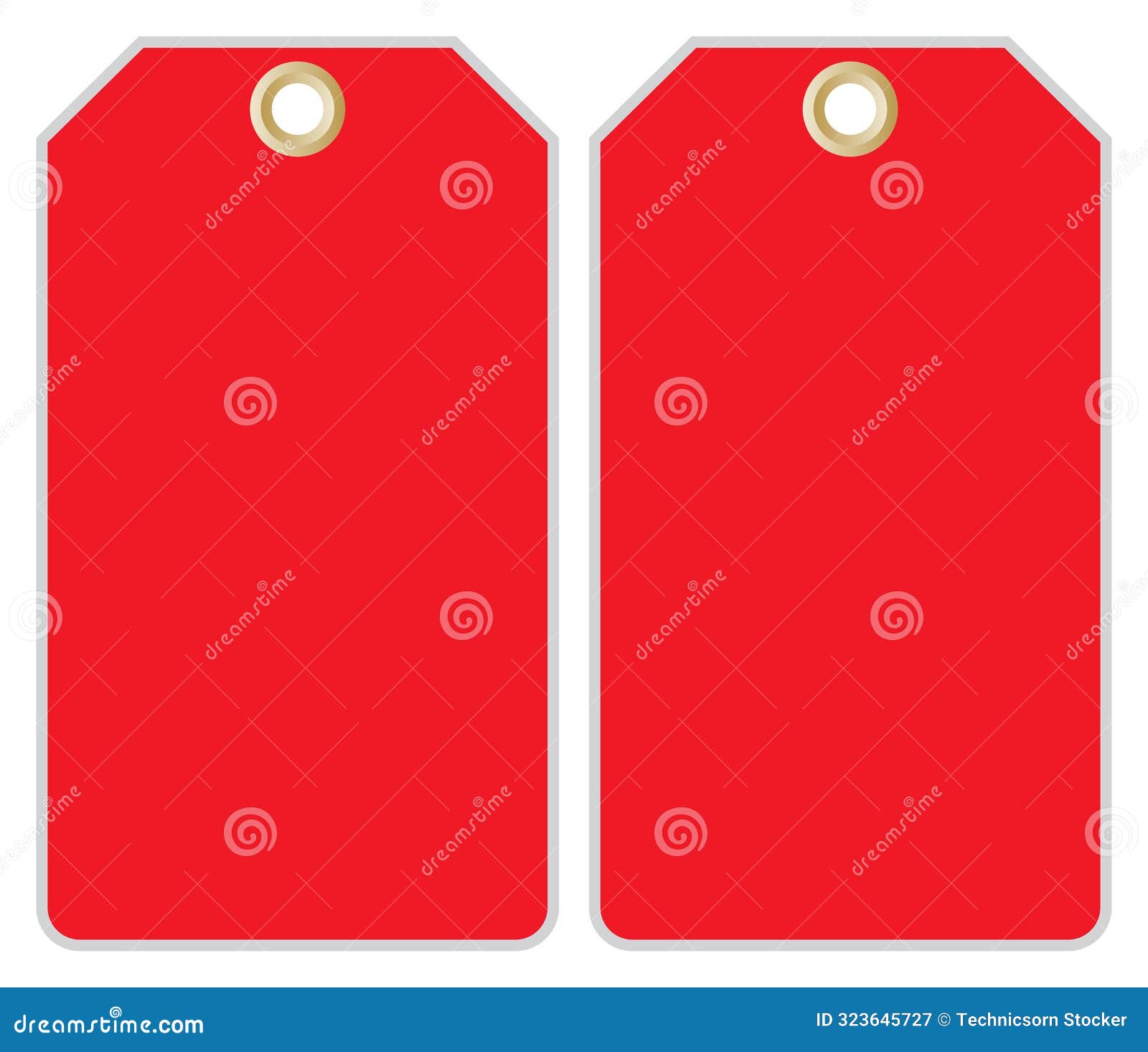Blank of Red Tag Symbol Sign,Vector Illustration, Isolate on White ...