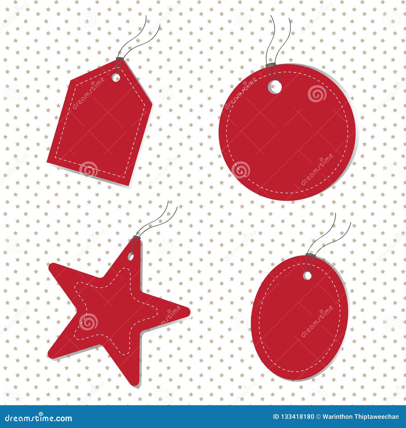 Blank red tags set stock vector. Illustration of circle - 133418180