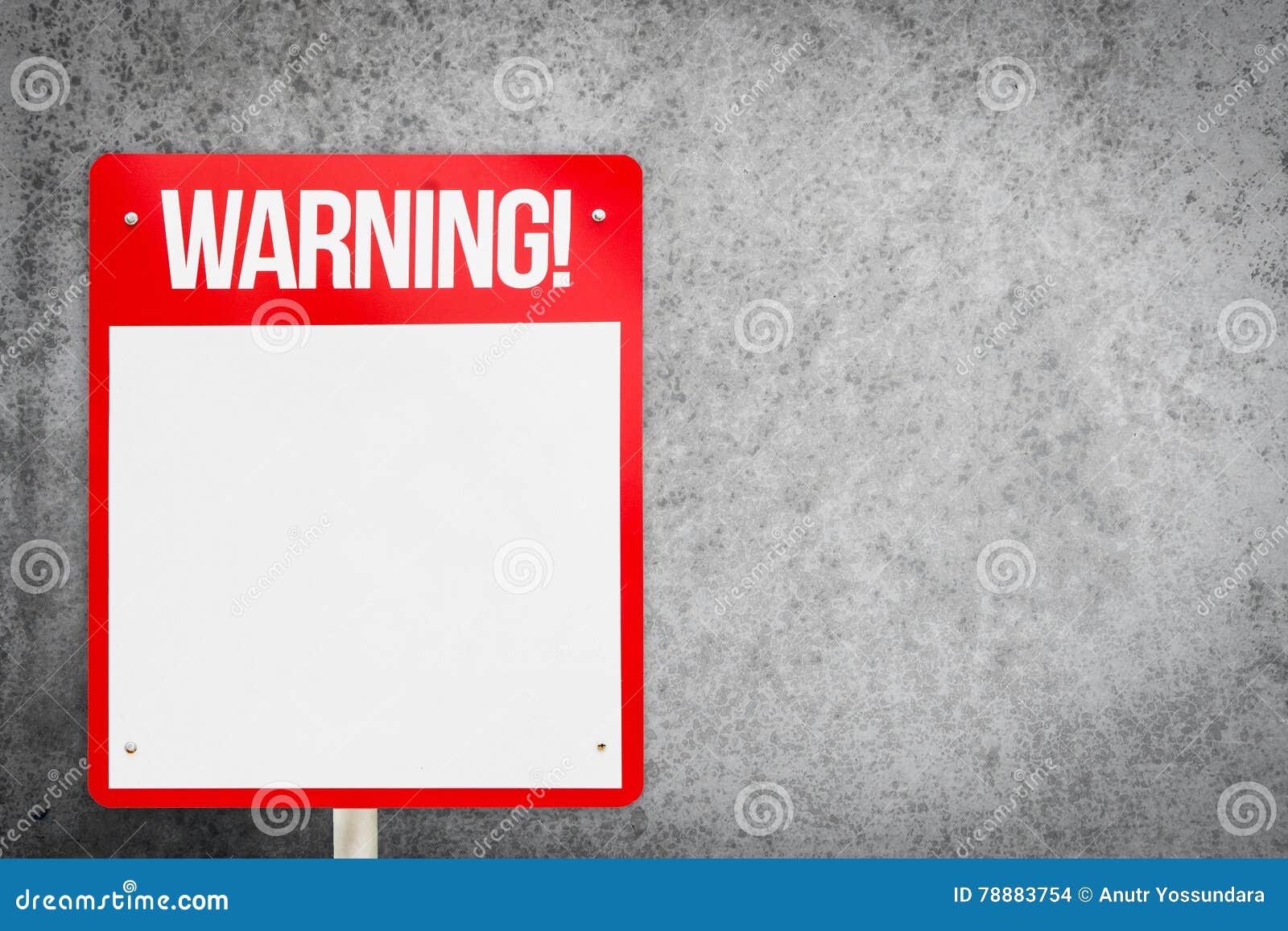 Blank Red Warning Sign on Gray Background. Stock Photo - Image of ...