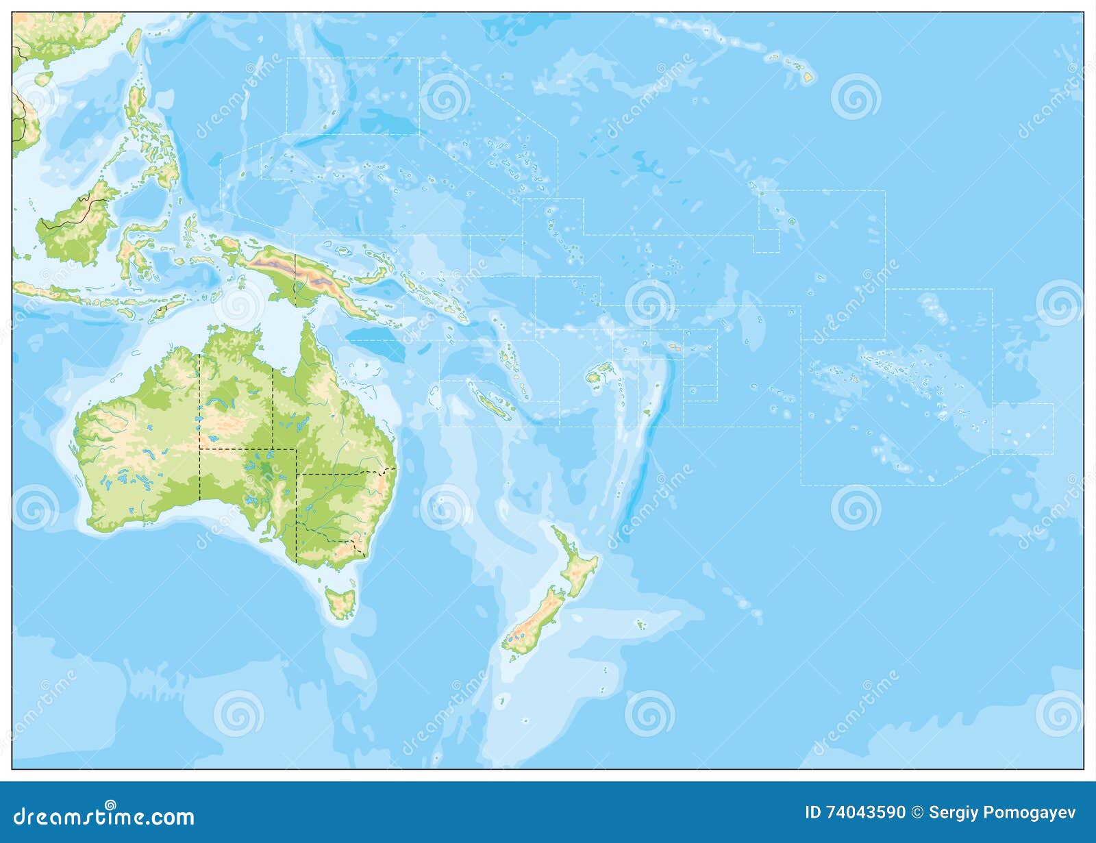 Oceania Map Royalty Free Stock Photography CartoonDealer Com 29301779 ...