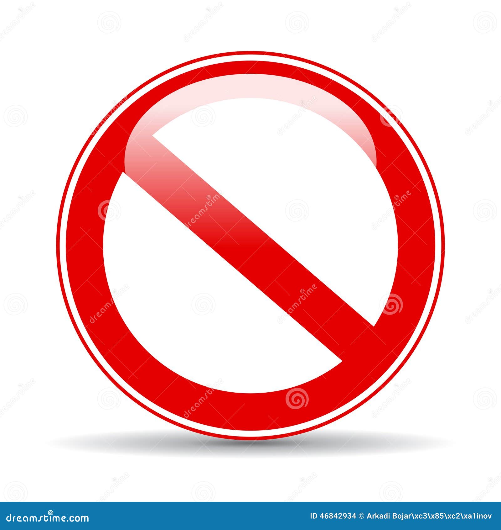 Blank restricted sign stock vector. Illustration of caution - 46842934
