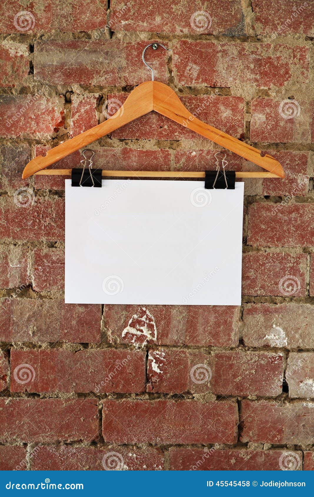 Blank Retail Sign Hanging on Coat Hanger Stock Photo - Image of clothes ...