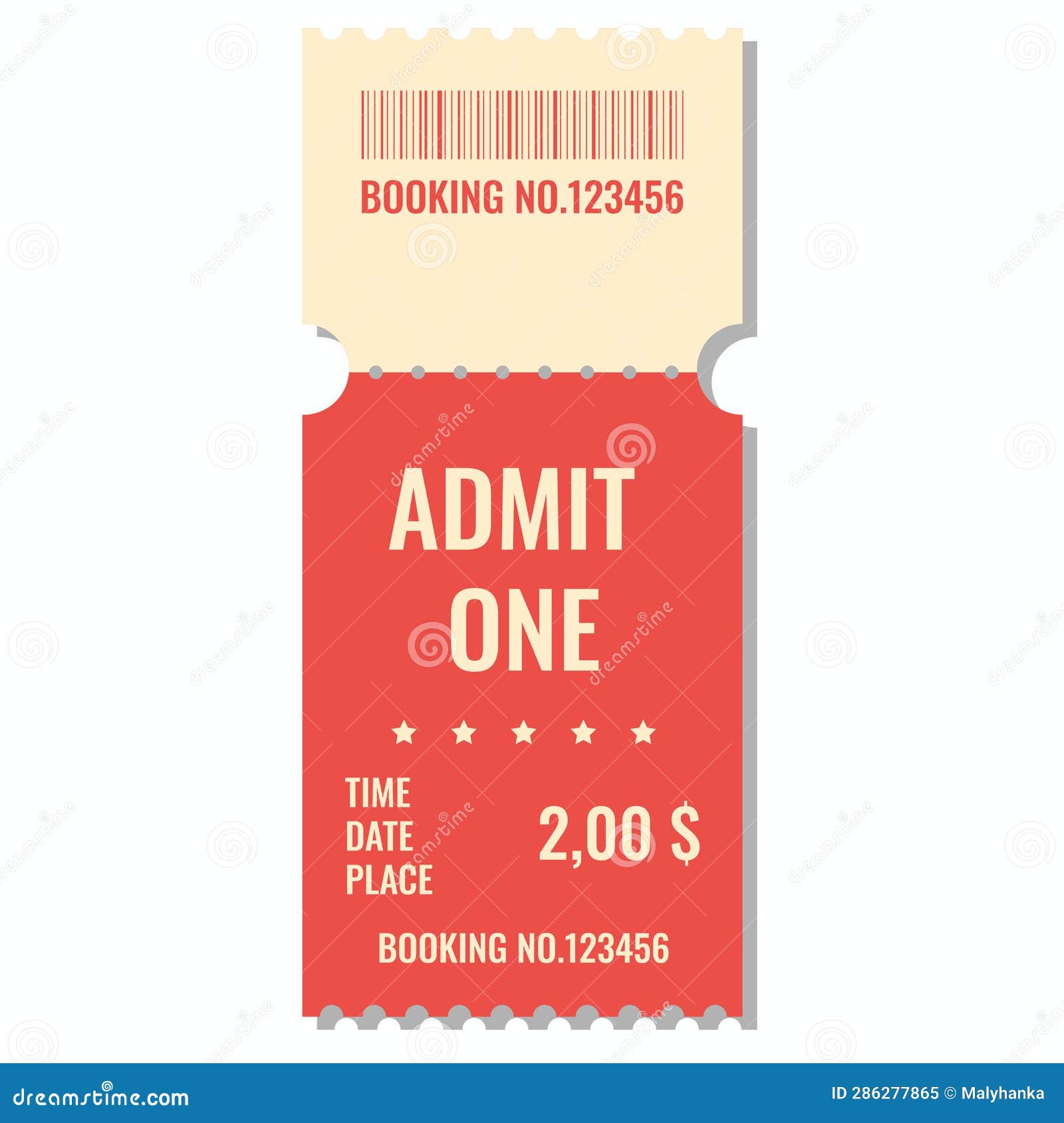 Retro Coupon, Ticket. Retro Sticker Stock Vector - Illustration of park ...