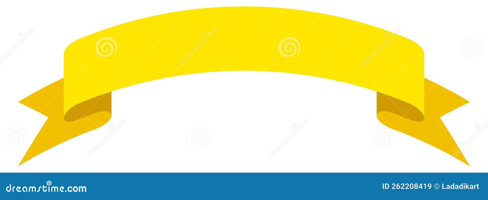 Blank Ribbon Label. Yellow Flat Banner Template Stock Vector ...