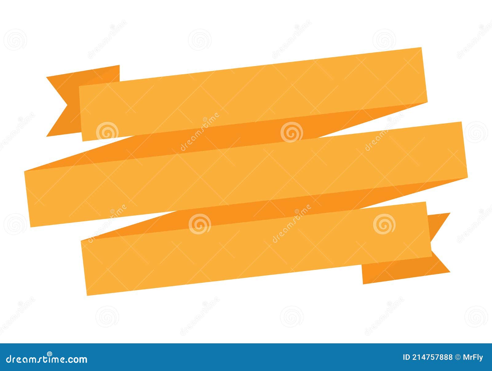 Yellow Blank Ribbon for Text, Vector Image Stock Vector - Illustration ...