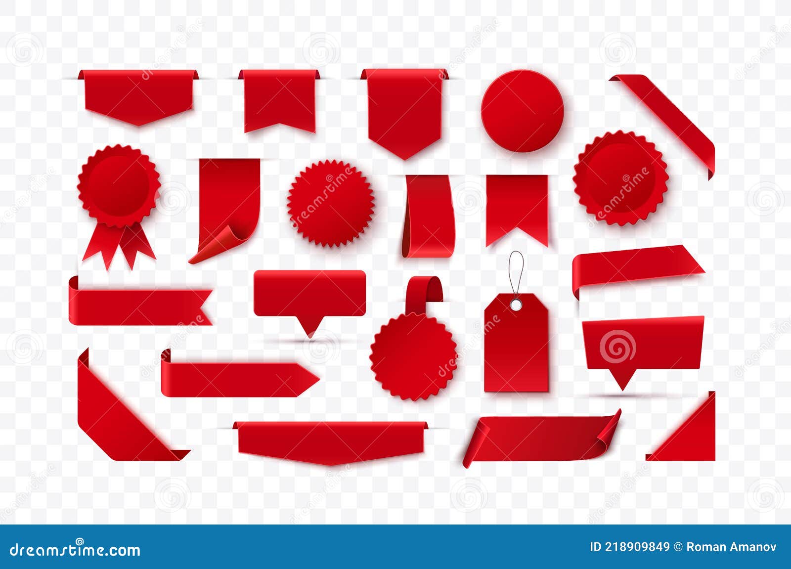 Blank Ribbons, Tags and Labels. Stock Vector - Illustration of discount ...