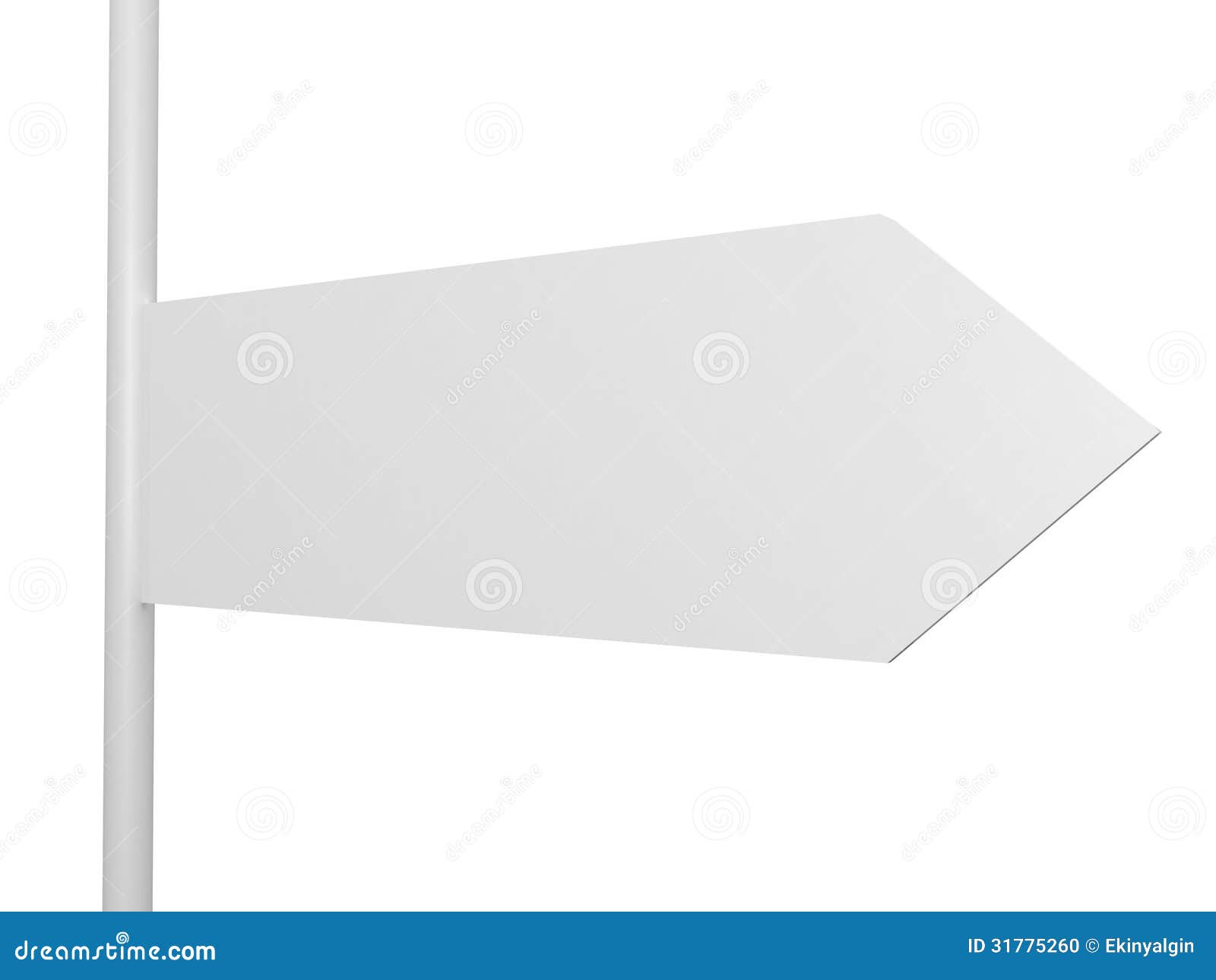 Blank Right Arrow Road Sign Stock Illustration - Illustration of ...