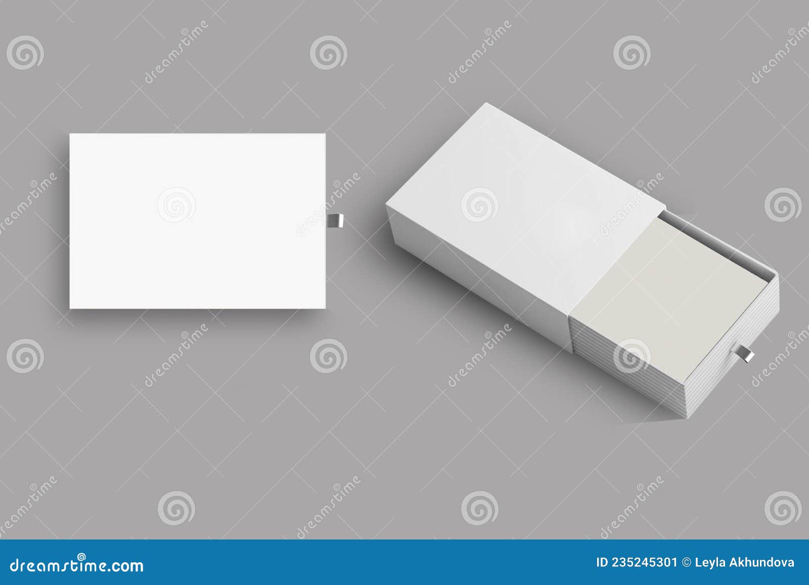 Rigid Sleeve Box Die Cut Mock Up Template Vector | CartoonDealer.com ...