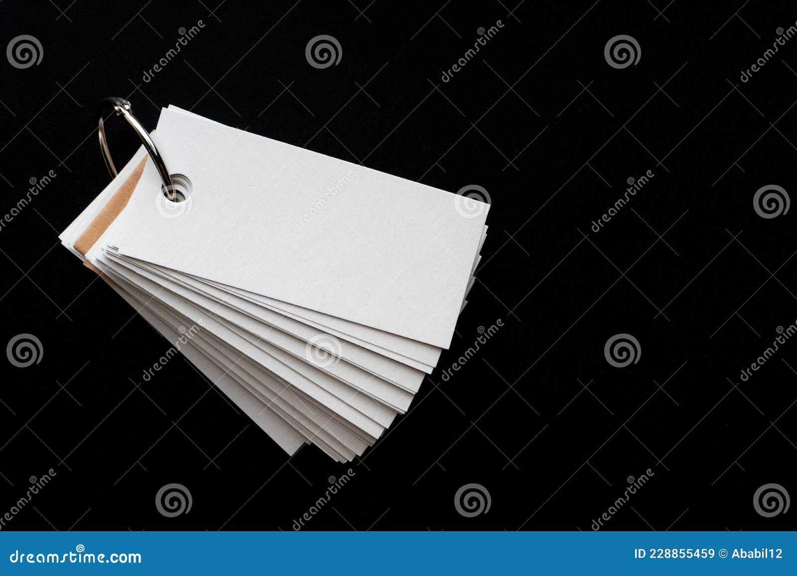 Blank Ring Memo or Notepad on Black Stock Image - Image of notebook ...
