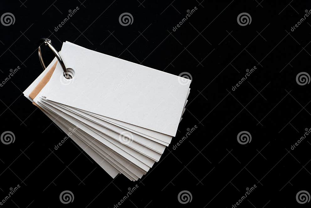 Blank Ring Memo or Notepad on Black Stock Image - Image of notebook ...