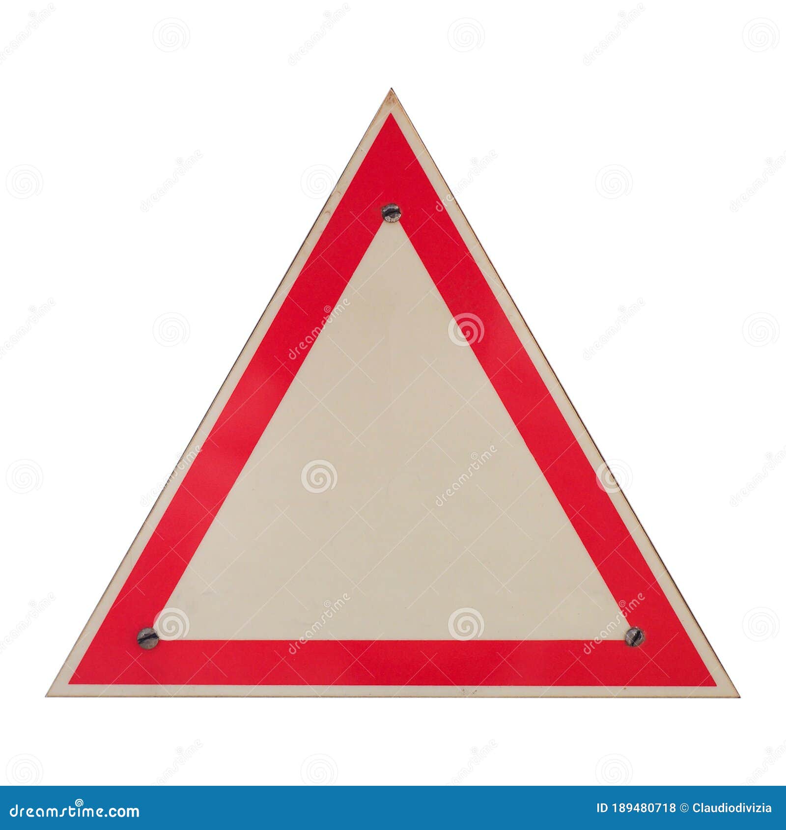 Blank Danger Hazard Triangle Sign Isolated Royalty-Free Stock ...