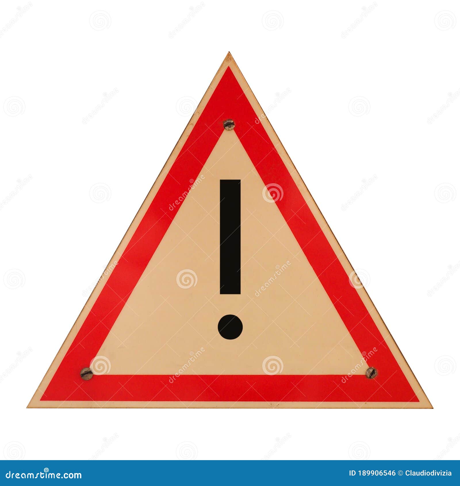 Blank Danger Hazard Triangle Sign Isolated Royalty-Free Stock ...