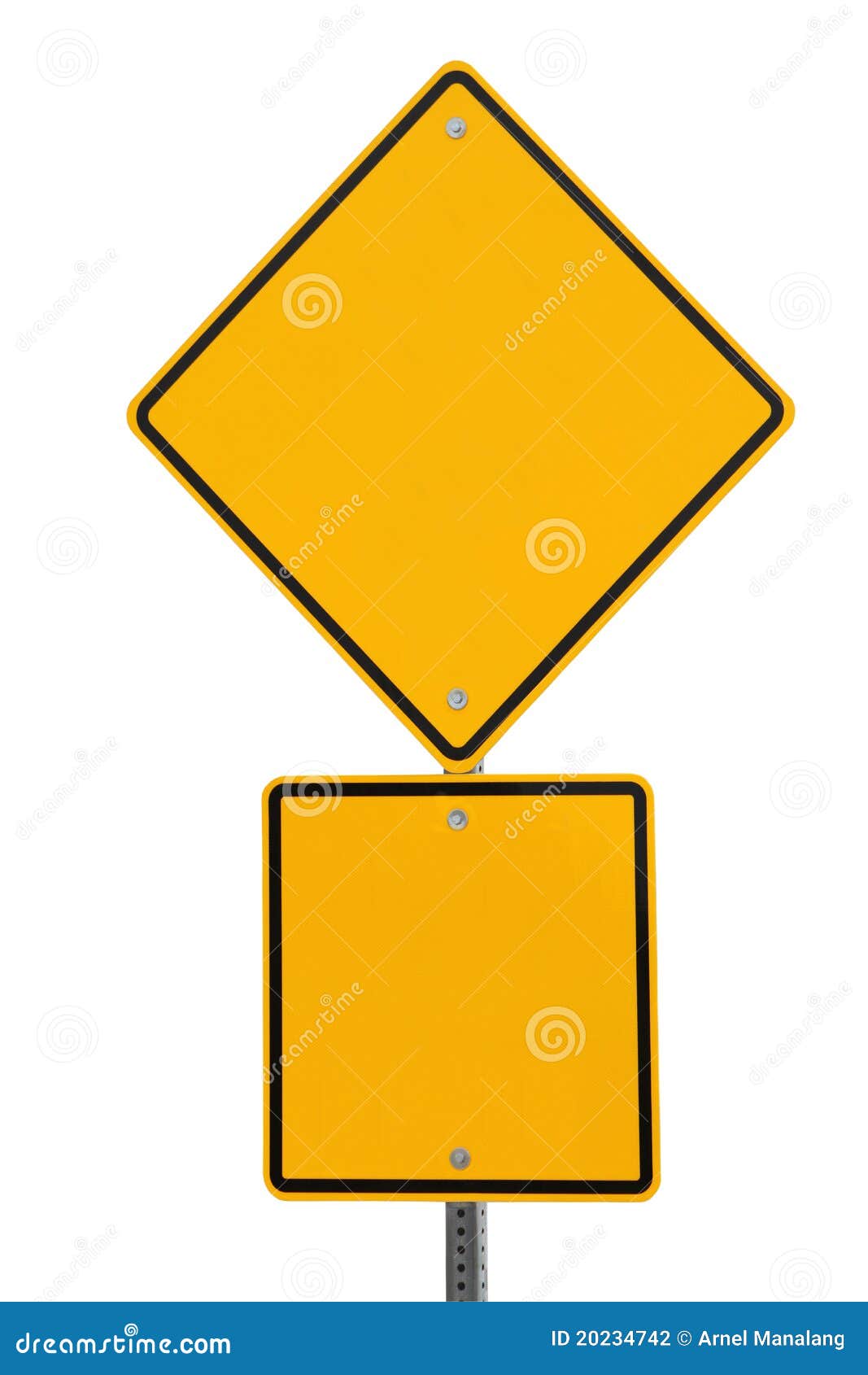 Blank Road Sign stock photo. Image of clipping, isolated - 20234742