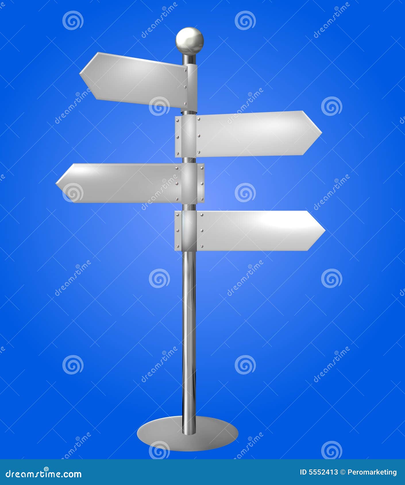 Blank Road Billboard Vector. Set Of Road Signs Isolated On A White ...