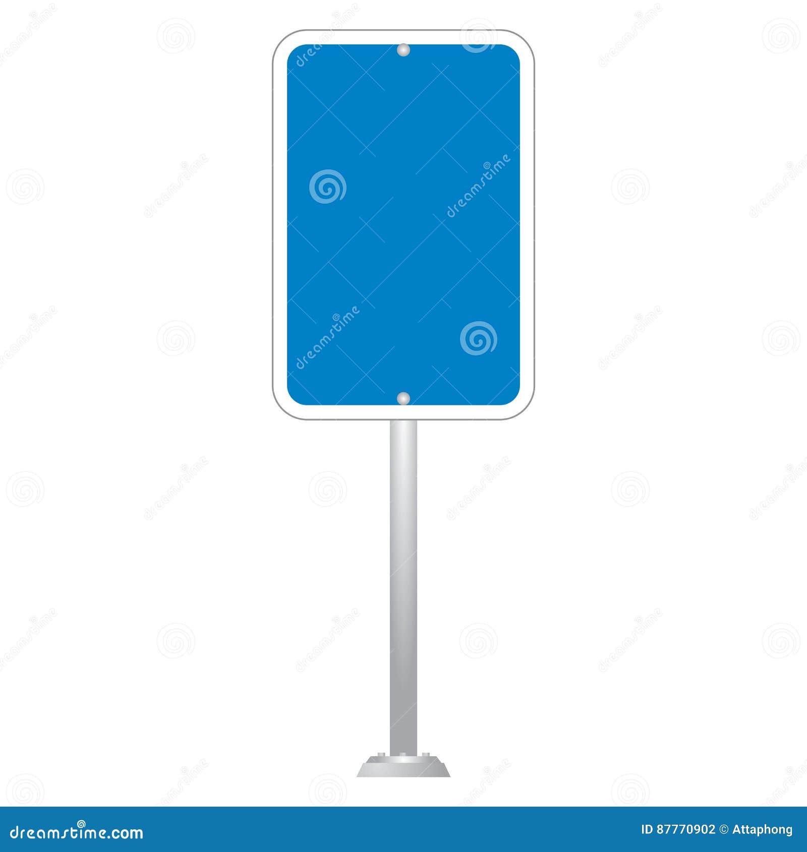 Blank Road Sign Board Vector Stock Vector - Illustration of route ...