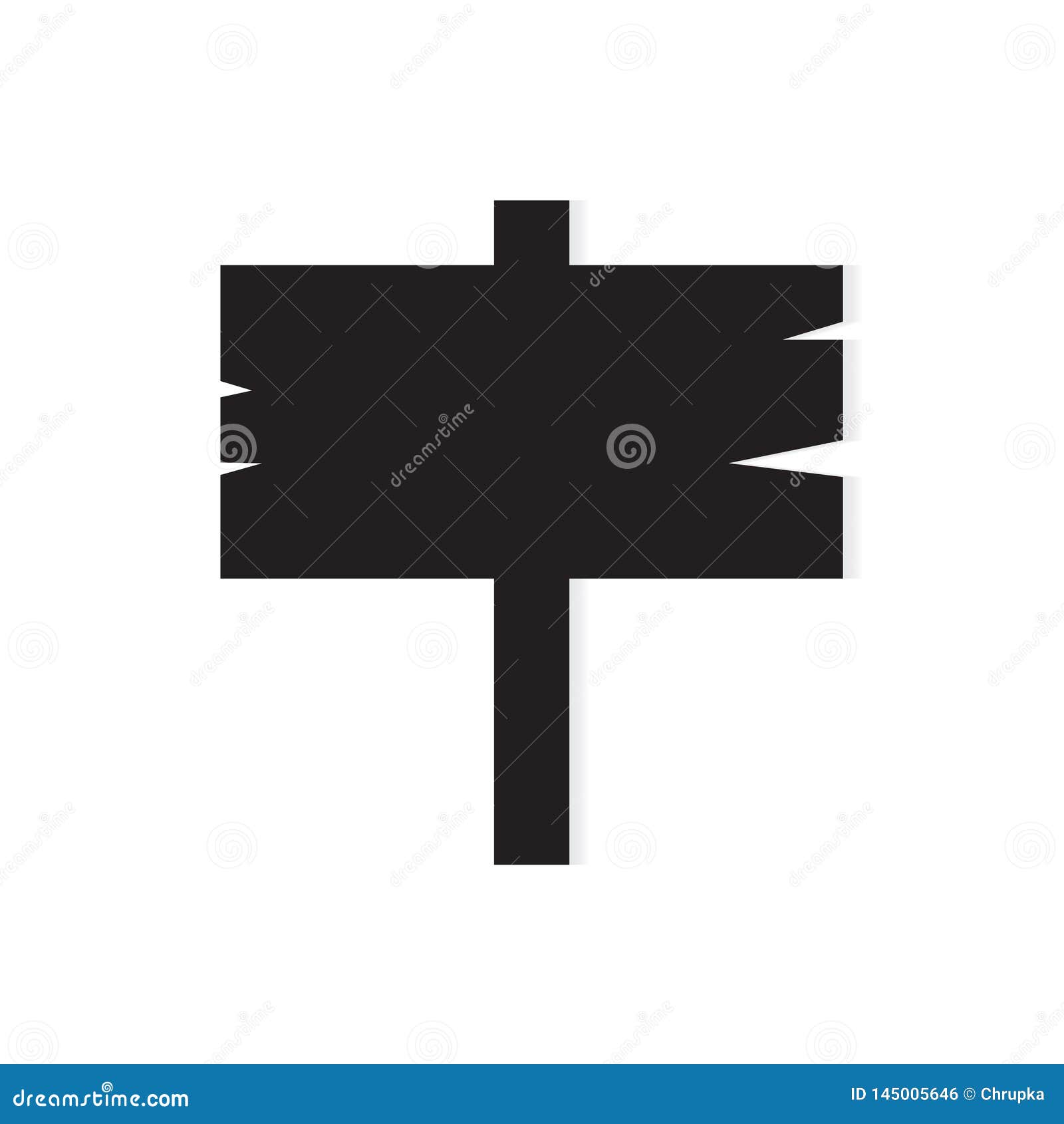 Blank road sign post icon stock vector. Illustration of board - 145005646